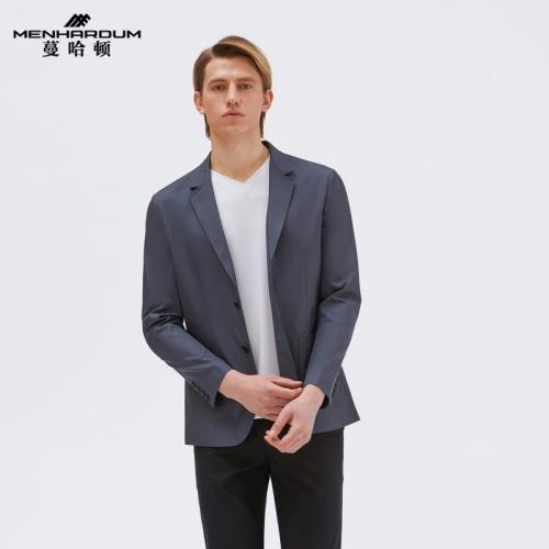 Menhardum/蔓哈頓春裝男士商務西服平駁領兩粒扣單西便服外套男|西服|ETMall東森購物網