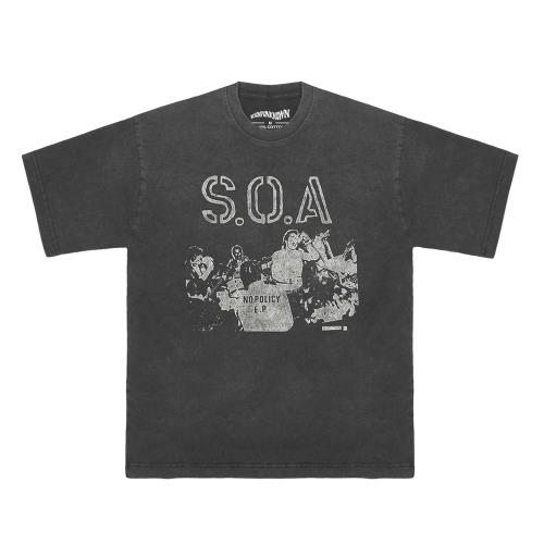 State Of Alert SOA 80S華盛頓硬核朋克樂隊純棉水洗做舊短袖T恤|T恤|ETMall東森購物網