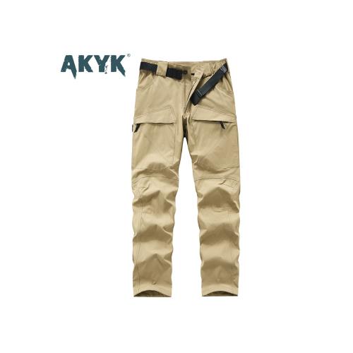 AK戶外機能多袋長褲寬松直筒工裝|休閒褲|ETMall東森購物網
