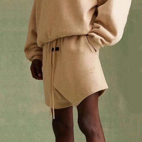 essentials短褲寬松美式FW23云系列fog復線 壓膠雙排字母印花|休閒褲|ETMall東森購物網