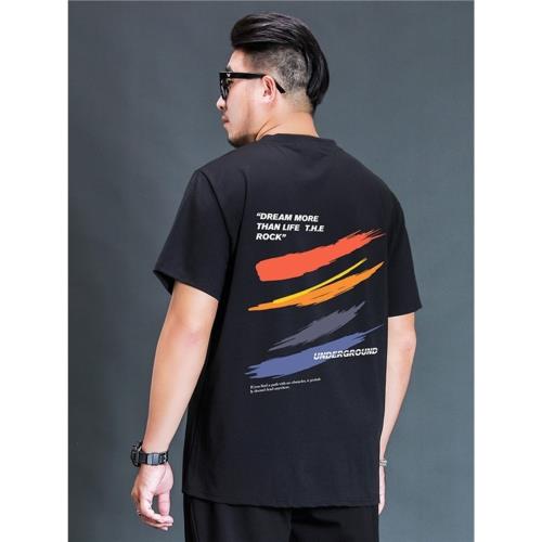 潮大碼男士純棉200斤吸汗短袖t恤|T恤|ETMall東森購物網