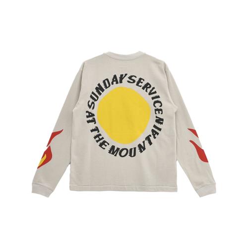 Kanye West Sunday Service合唱團限定火焰長袖T恤 發泡印花 現貨|T恤|ETMall東森購物網