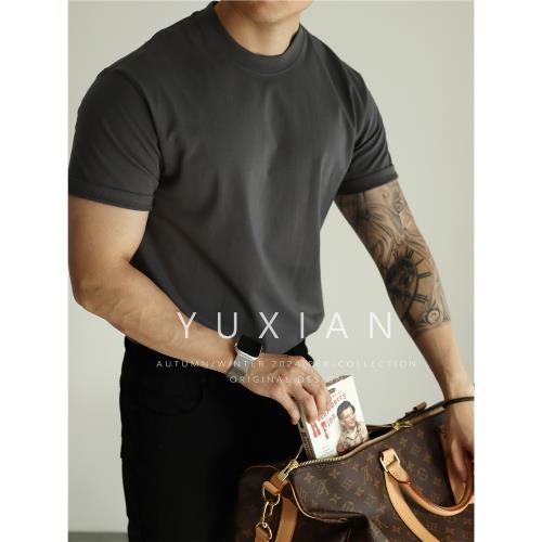 YUXIAN 230克雙紗筒織休閑短袖|T恤|ETMall東森購物網