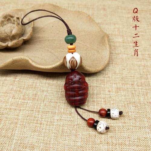 2020小葉紫檀十二生肖鼠掛件手機鏈木質男女飾品牛蛇情侶禮物|手機飾品|ETMall東森購物網