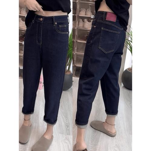 深藍色彈力大碼胖mm梨型哈倫褲|大尺碼褲裝|ETMall東森購物網