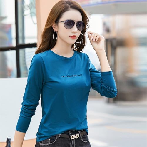 春秋薄款長袖體桖丅血ins T恤|T恤|ETMall東森購物網