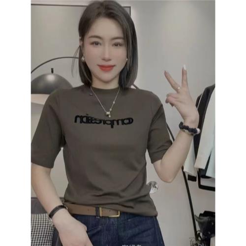 網紅字母小個子T恤春秋洋氣短袖|T恤|ETMall東森購物網