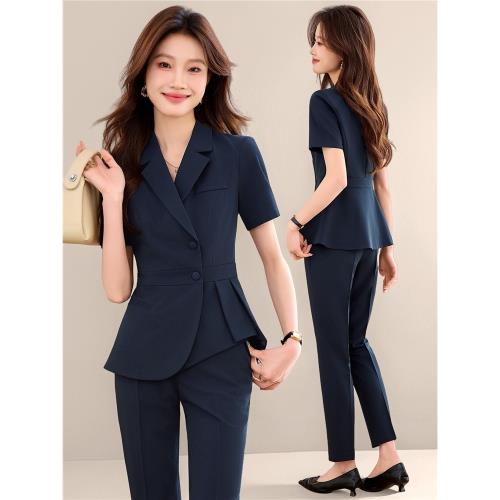 職業西裝女套裝秋冬2024年新款OL氣質女神范工作服高級感西服外套|職業女褲套裝|ETMall東森購物網