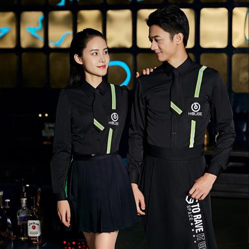 秋冬酒店西餐廳服務員工作服ktv餐吧清吧傳送出品吧臺工裝馬甲|酒店工作制服|ETMall東森購物網
