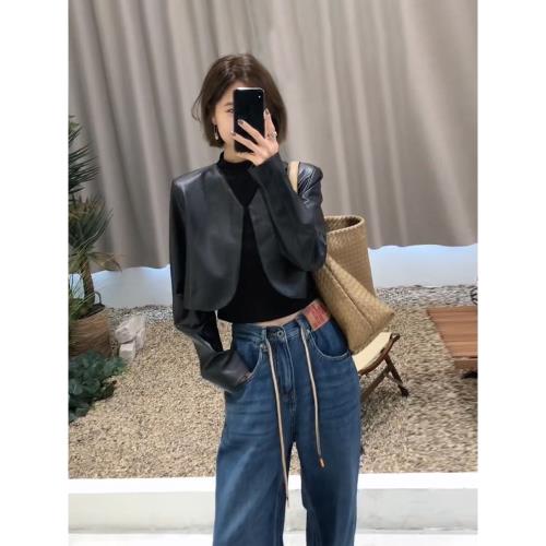 休閑pu穿搭短款合身機車服皮衣|短外套|ETMall東森購物網