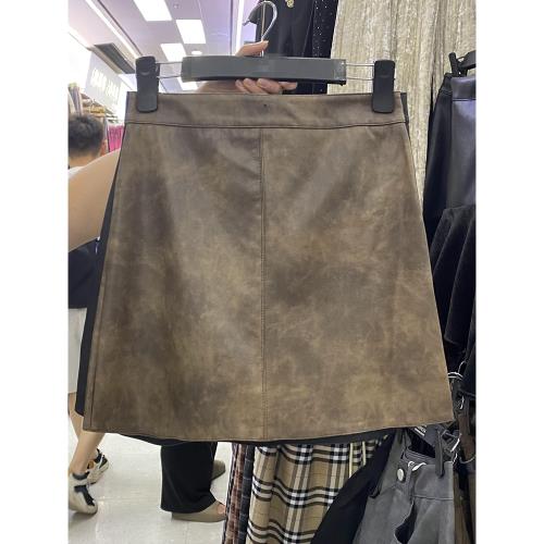 515R復古風pu皮淑女防走光半身裙|半身裙|ETMall東森購物網