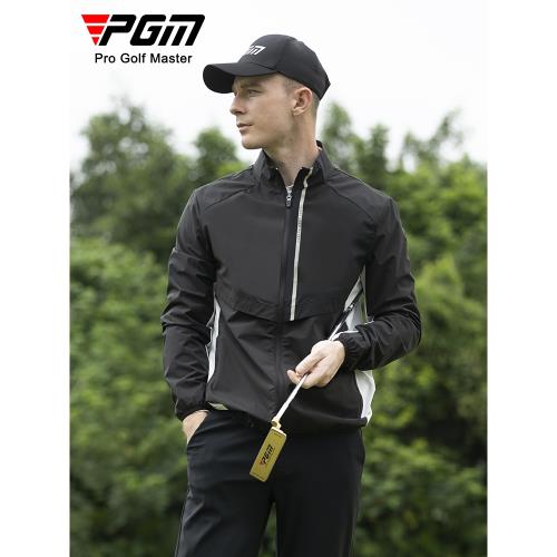 PGM外套拼色立領男裝防雨高爾夫|高爾夫服裝|ETMall東森購物網
