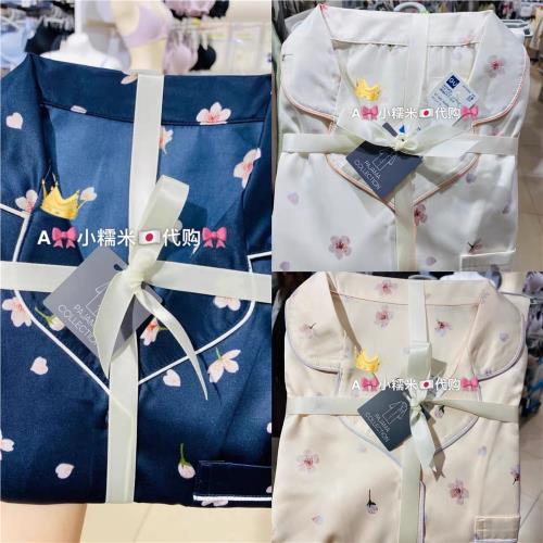 GU女士春夏薄款涼爽絲綢櫻花睡衣|睡衣/家居服套裝|ETMall東森購物網