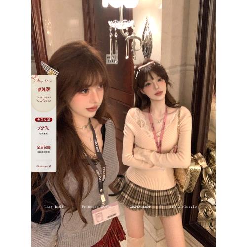 Lazy Didi腰臀比復古針織V領毛衣|毛針織衫|ETMall東森購物網