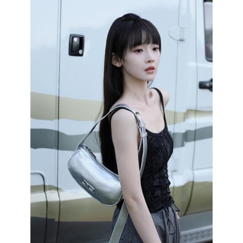 張淼怡同款小眾Square line單肩斜挎y2k女腋下小巧個性寬肩帶包包|通用款女包|ETMall東森購物網
