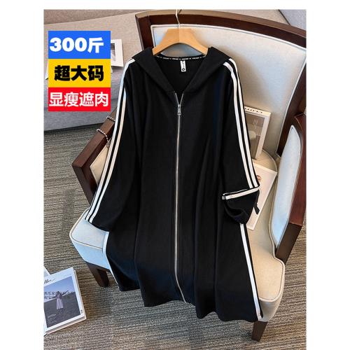 300斤連帽衛衣裙長款特大碼女裝|常規大尺碼外套|ETMall東森購物網