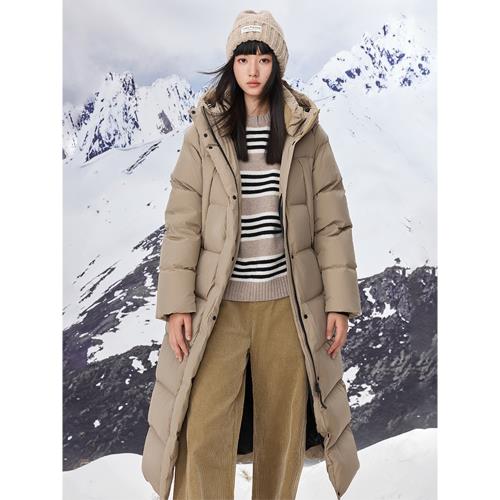 日月和風 95白鵝絨山系戶外長款羽絨服女2024冬新款極寒加厚外套|羽絨服|ETMall東森購物網