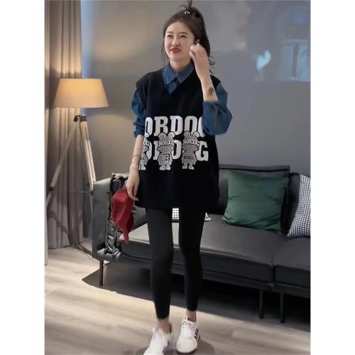 歐貨字母春季寬松V領針織馬甲|馬夾|ETMall東森購物網