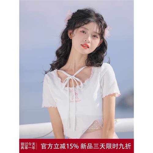 玲玖不規則甜美短袖t恤針織上衣|T恤|ETMall東森購物網