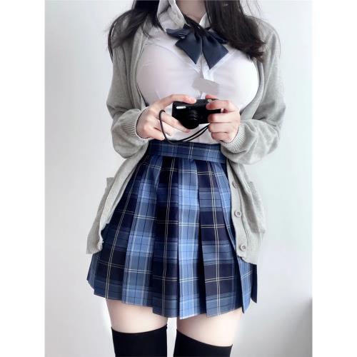 正版櫻花妹JK毛衣開衫外套jk制服秋冬純欲收腰襯衫針織衫甜妹套裝|毛針織衫|ETMall東森購物網