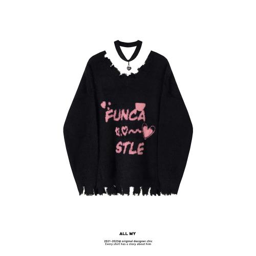 MY 23FW ALL原創項圈針織v領毛衣|毛衣|ETMall東森購物網