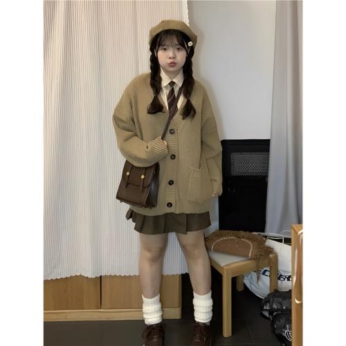 JK日系復古針織V領寬松長袖毛衣|毛衣|ETMall東森購物網