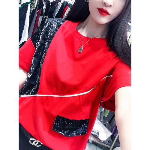 2023新款純棉寬松短袖撞色夏裝|T恤|ETMall東森購物網