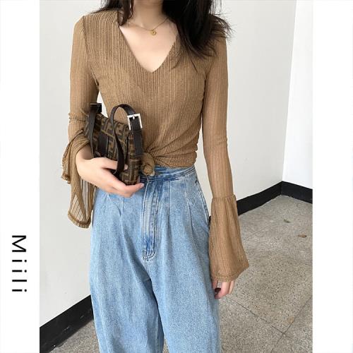 Miili時髦薄亮絲tee長袖打底衫|T恤|ETMall東森購物網