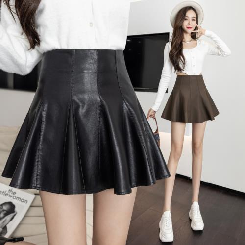 大碼pu皮春秋裝少女胖mm百褶裙|半身裙|ETMall東森購物網