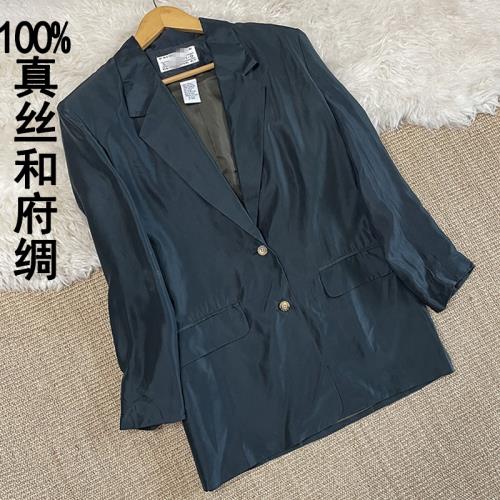 桑蠶絲寬松中長款胖MM通勤西裝裙|常規大尺碼外套|ETMall東森購物網