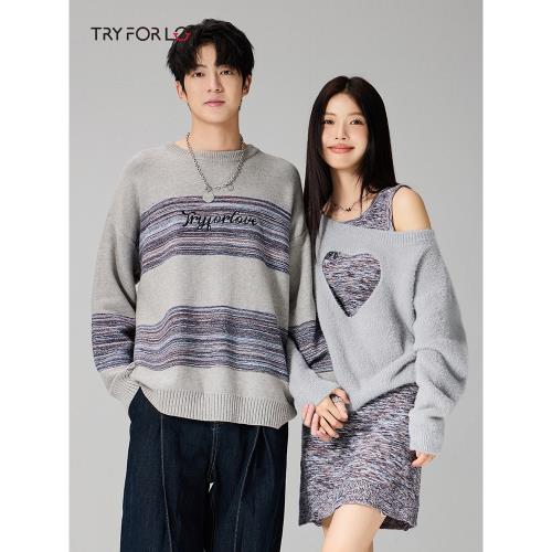 tryforlove情侶裝針織毛衣連衣裙女2025秋冬季新款小眾高級感裙裝|洋裝|ETMall東森購物網