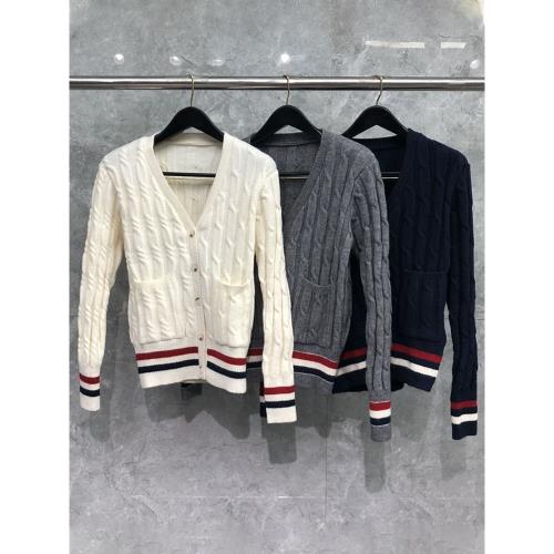 tb針織開衫女下擺袖口紅白藍條紋V領外搭春秋日系長袖外套上衣潮|毛針織衫|ETMall東森購物網