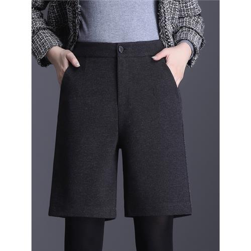 毛呢高腰加肥胖mm 200斤五分褲|休閒褲|ETMall東森購物網