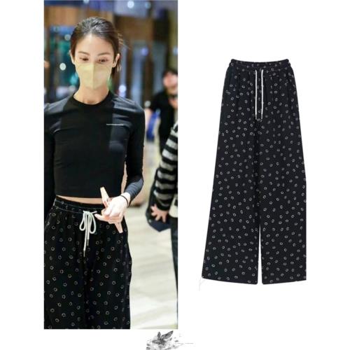 正確版Minjiena笑臉長褲虞書欣jennie同款高腰韓代小眾休閑褲子|休閒褲|ETMall東森購物網