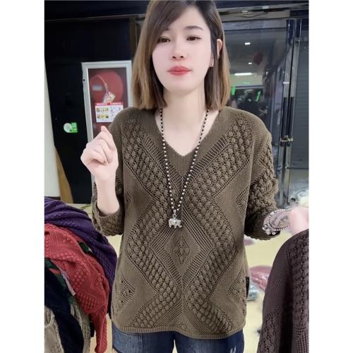 洋氣時尚潮流慵懶風外穿V領毛衣|毛針織衫|ETMall東森購物網