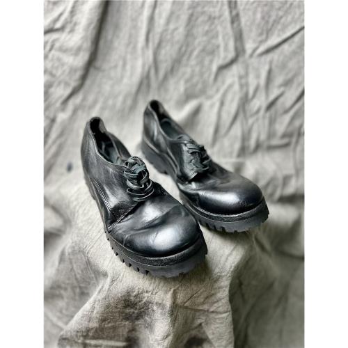 guidi鬼帝792v固特異手工圓頭粗跟厚底馬皮水洗系帶復古女德比鞋|深層單鞋|ETMall東森購物網