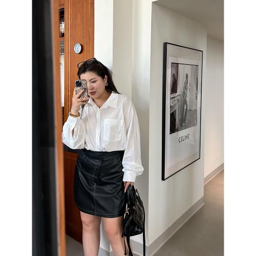 木子理想顯腿長胖mm酷辣妹半身裙|大尺碼半身裙|ETMall東森購物網