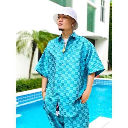 ACUSA棋盤格休閑滿幅短袖襯衫|襯衫|ETMall東森購物網