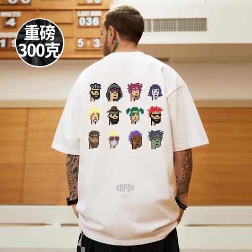 美式重磅300克復古t恤寬松半袖男款胖子潮牌大碼男生短袖oversize|T恤|ETMall東森購物網