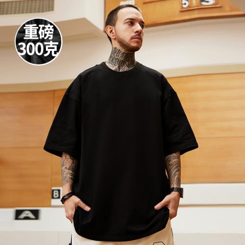 重磅300克簡約五分袖肥佬男裝T恤|T恤|ETMall東森購物網