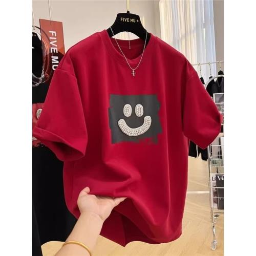 特大碼300斤紅色蛇年本命過新年衣服短袖t恤男女情侶純棉半袖上衣|T恤|ETMall東森購物網