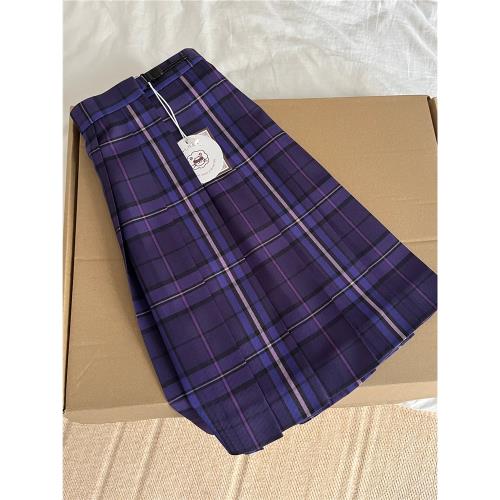 七月熙jk 漫槿jk格裙【3月14晚8點上】漫畫感紫格粉色線條原創|半身裙|ETMall東森購物網