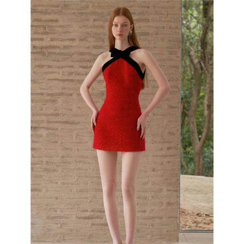 ESTER HSU 官方授權2024早春新款粗花呢蝴蝶結迷你連衣裙百搭|時尚套裝|ETMall東森購物網