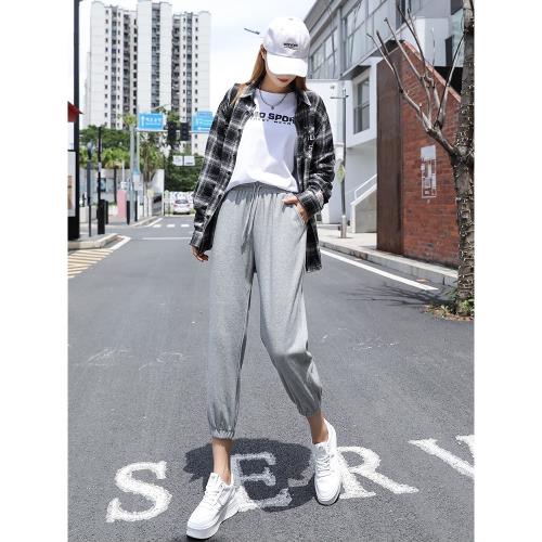 145矮小個子搭配顯高春季八分褲衛褲女秋冬褲子150束腳休閑運動褲|休閒褲|ETMall東森購物網