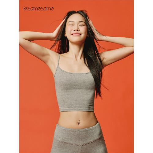 asomesome美式辣妹修身顯瘦吊帶背心女夏緊身u領內搭短款打底上衣|T恤|ETMall東森購物網