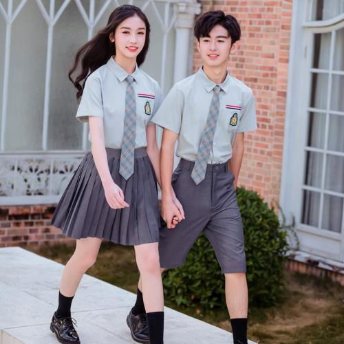 jk典禮夏裝灰色襯衫演出服畢業照|學生校服|ETMall東森購物網