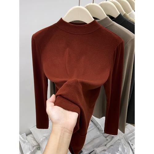 安可拉紅長袖小高領ins打底衫|T恤|ETMall東森購物網