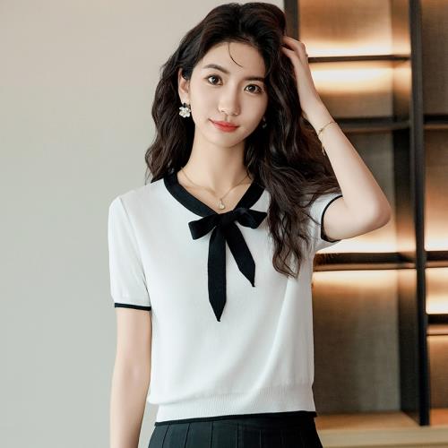 夏季薄款冰絲氣質高級感短袖t恤|T恤|ETMall東森購物網