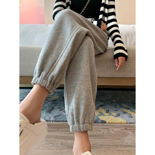 145灰色運動褲女小個子顯高2025春秋冬新款150cm束腳八分九分衛褲|休閒褲|ETMall東森購物網