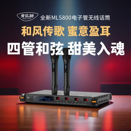 麥樂迪ML5800電子管無線話筒麥克風一拖二防嘯叫舞臺KTV專業K歌|麥克風/麥克風|ETMall東森購物網